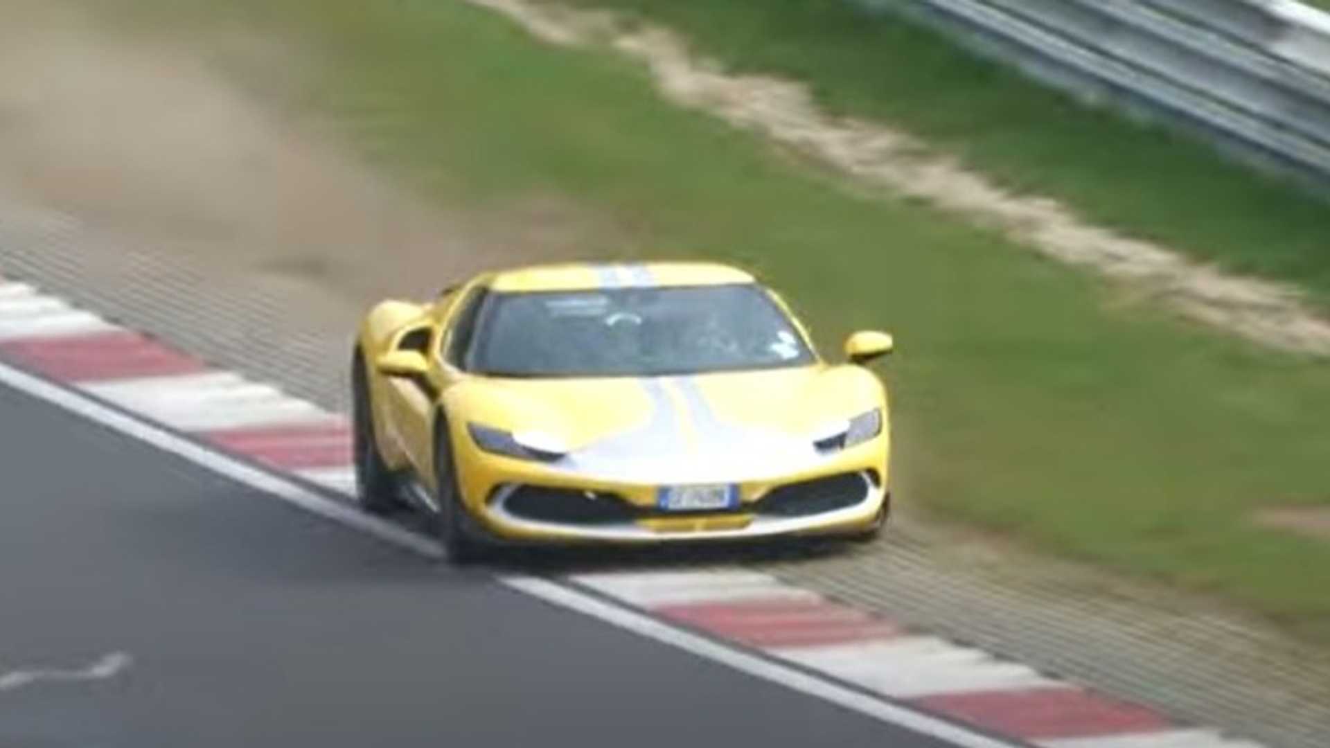 Watch As A Ferrari 296 GTB Tire Test At The Nurburgring Goes Off Track ...